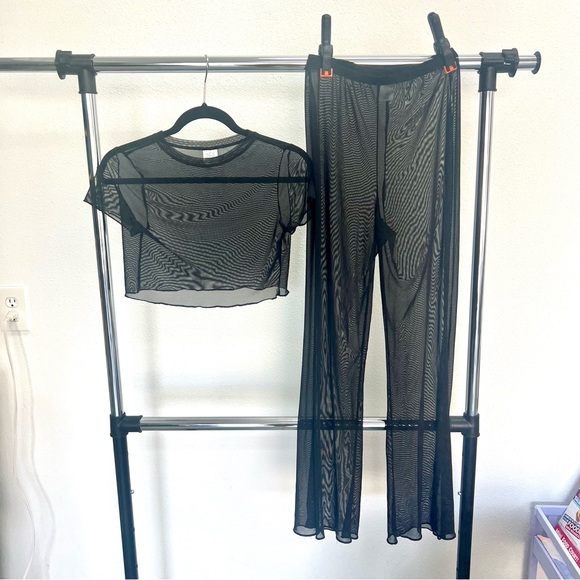 Swim | Sheer Bathing Suit Crop Top Pants | Poshmark